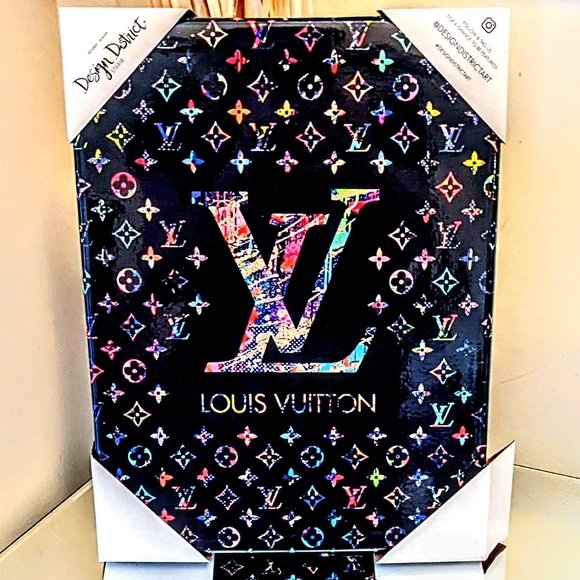 Design District | Wall Decor | Glossy Louis Vuitton Rainbow Logo Art ...